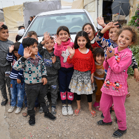 Relief Society Leaders Visit Refugee Camp in Middle East